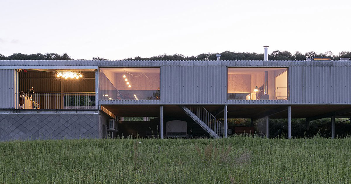 gens combines residence & wine cellar within agricultural shed in rural ...