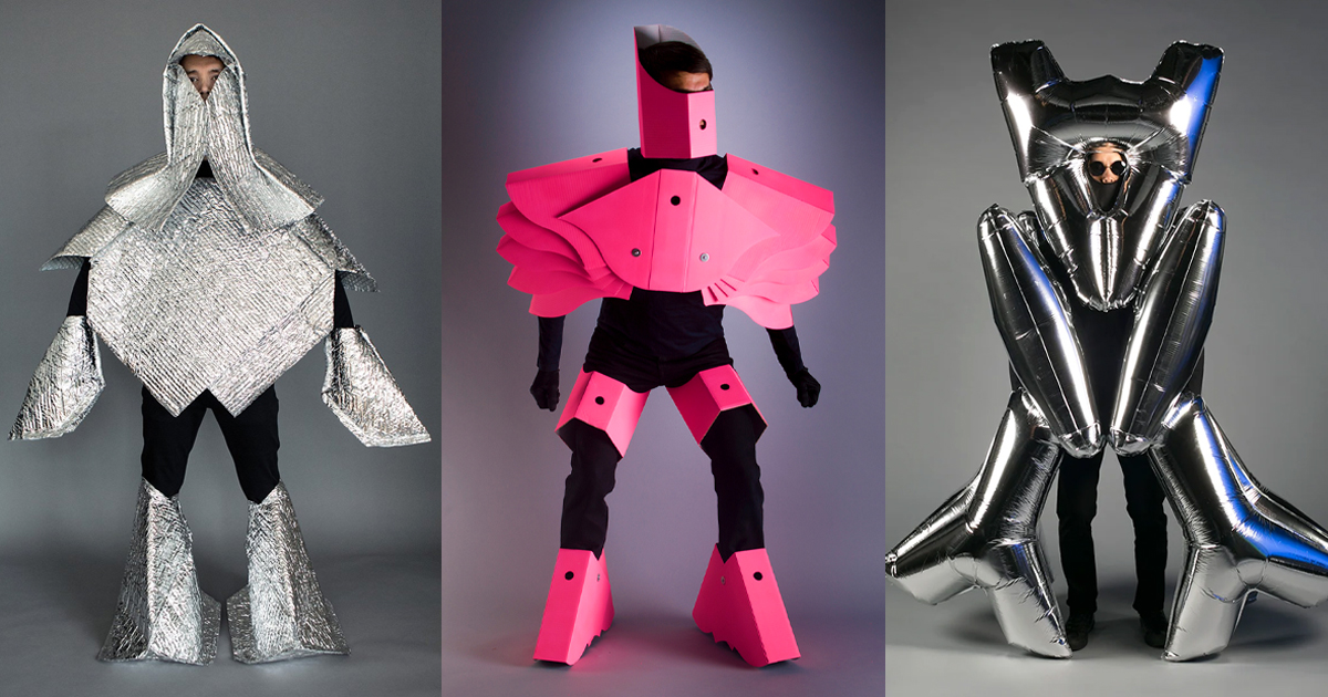 ken tanabe fashions halloween costumes from everyday objects