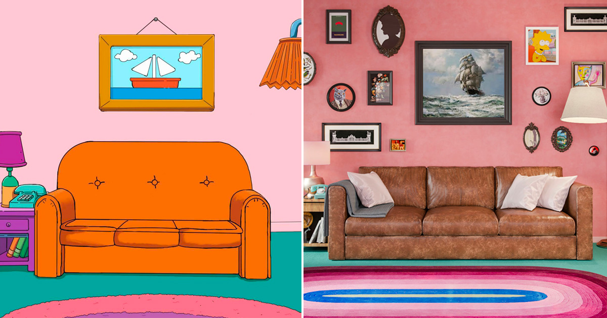 the simpsons iconic locations get a wes anderson-style makeover