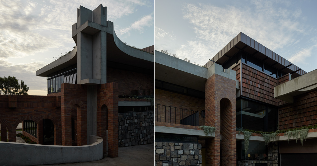 jesse bennett studio builds australian house with brick archways ...