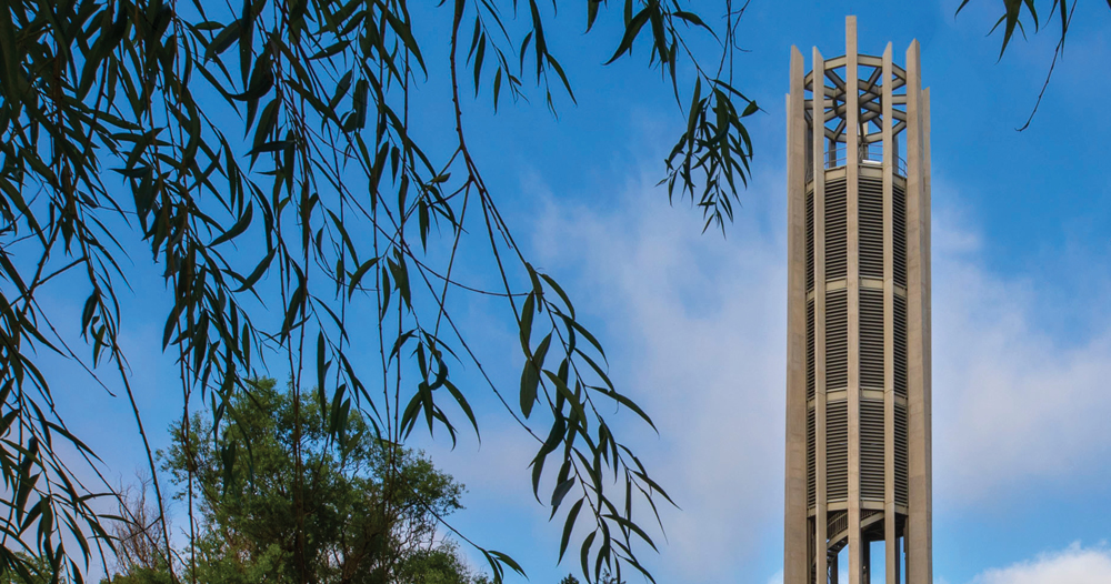 a new musical instrument towers 128 feet over indiana university