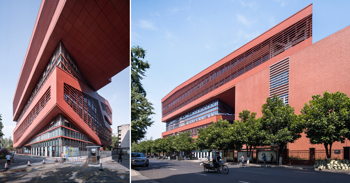 DUTS design stacks intersecting volumes for library in chengdu