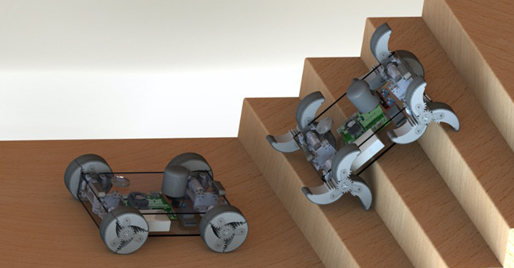 this robot can autonomously transform its legs into wheels depending on ...