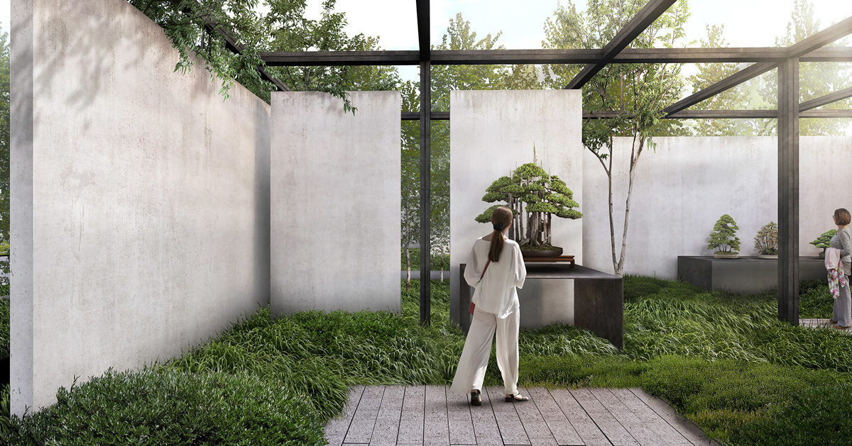 trahan architects + reed hilderbrand plan national bonsai + penjing ...