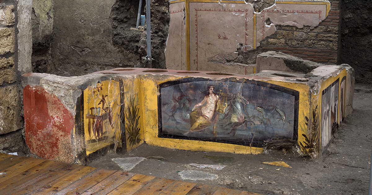 archaeologists unearth well-preserved ancient snack bar in pompeii