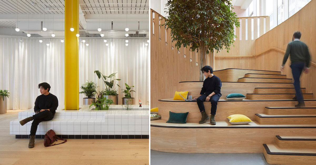 grand timber staircase completes london office refurbishment by buckley ...