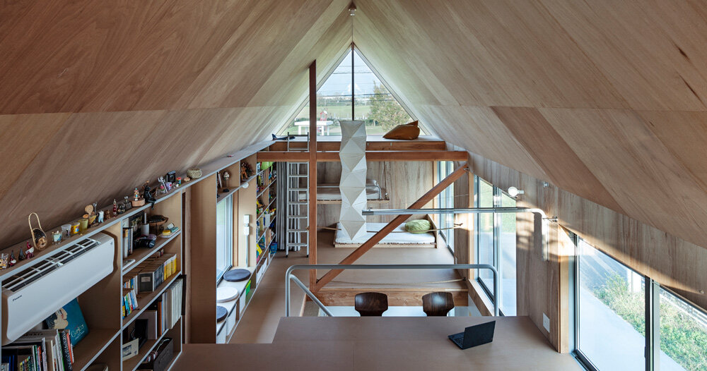 ship architecture completes 'house in field' in japan