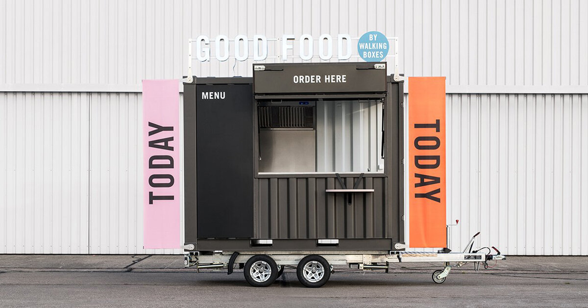 walkingboxes are sustainable food trucks made from shipping containers