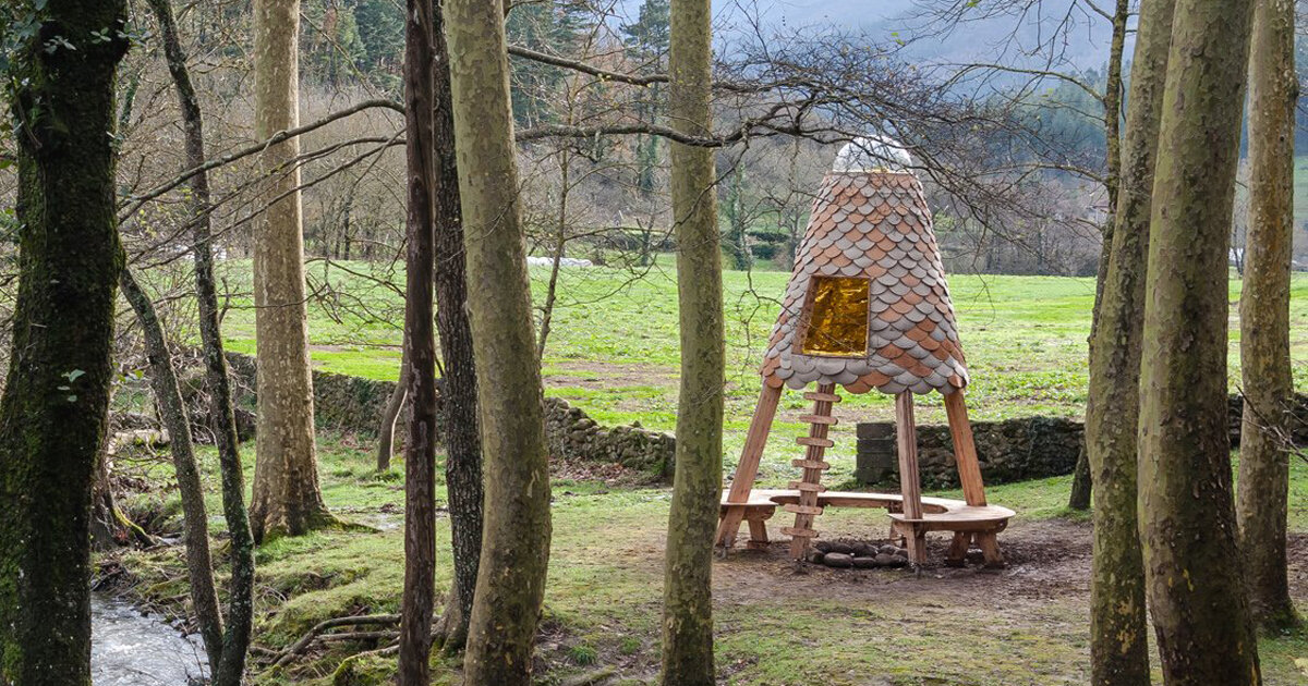 arquimaña puts a contemporary spin on a traditional basque hut