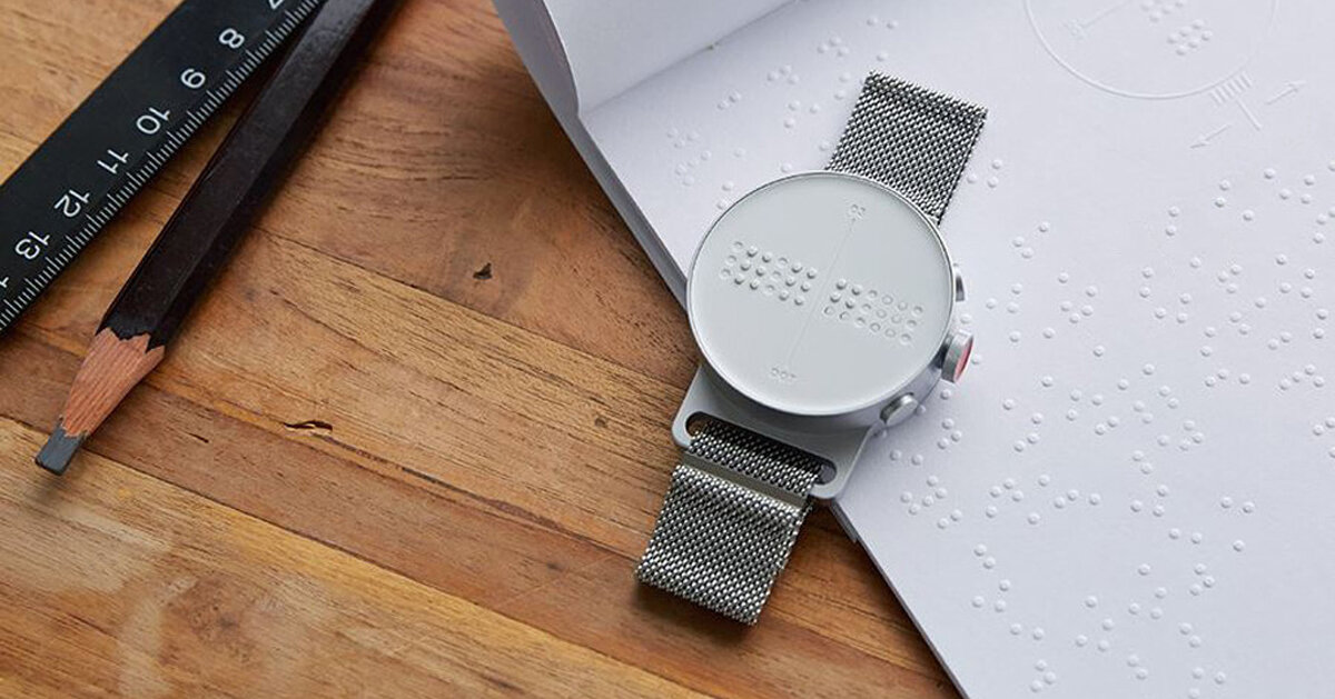 dot watch is a stylish braille device designed for the visually impaired