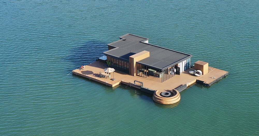 the 'hi sea floating hotel' offers remote residences off the coast of china