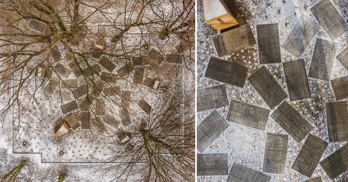 gray sandstone slabs compose NArchitekTURA's great synagogue memorial ...