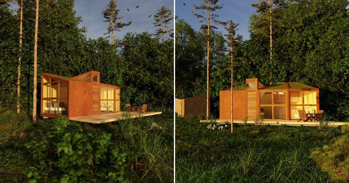 tiny module is a low-impact housing system with endless configurations