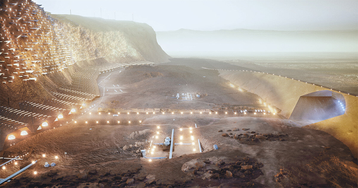 the first self-sufficient and sustainable city on mars could house one ...