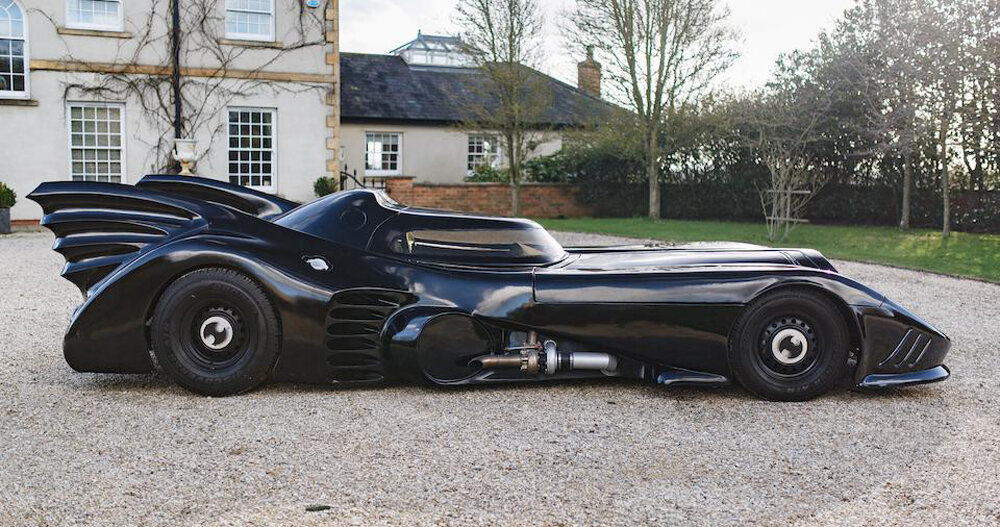 1965 ford mustang transformed to recreate tim burton's iconic batmobile