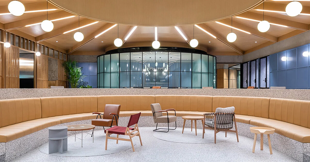 linehouse turns a swimming pool into a multifunctional space in shanghai