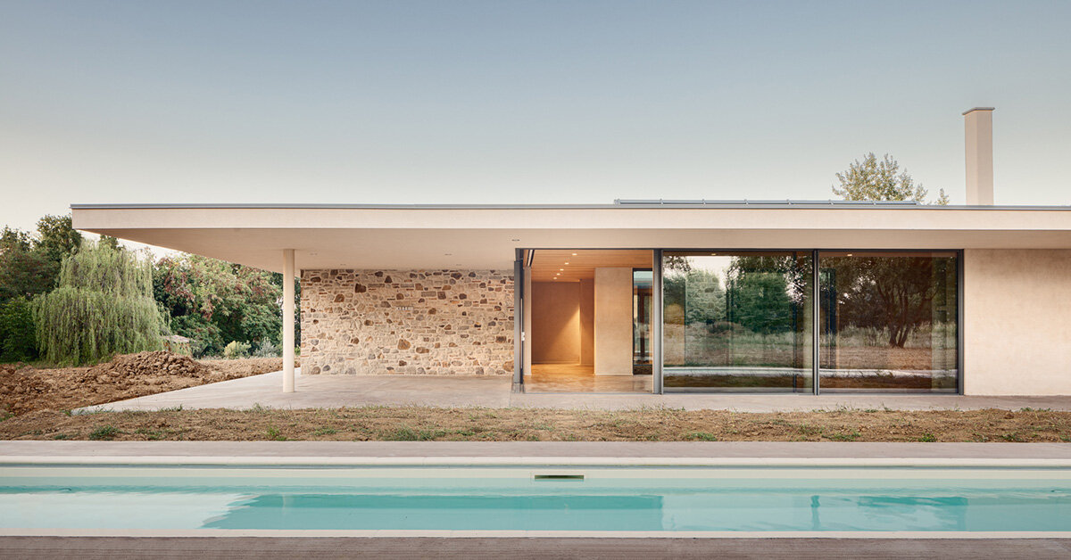 studio contini clads residential house in italy around three patios