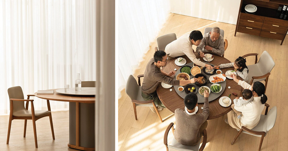 an ancient chinese proverb inspires tian li’s round table with slate ...