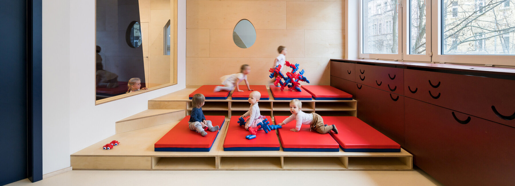 no architects builds a landscape for play in prague nursery renovation