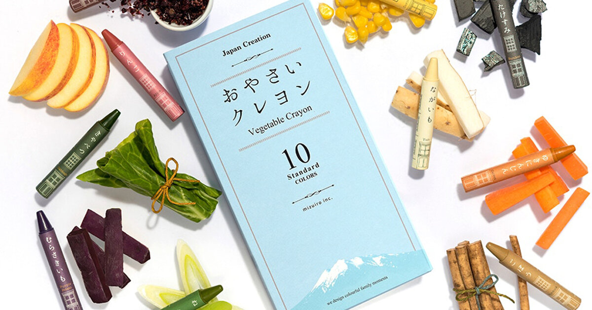 mizuiro.inc's vegetable crayons are safer for children and the environment