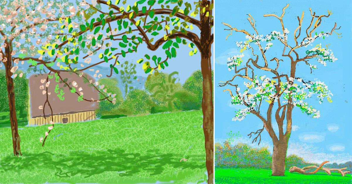 david hockney celebrates the arrival of spring with two exhibitions