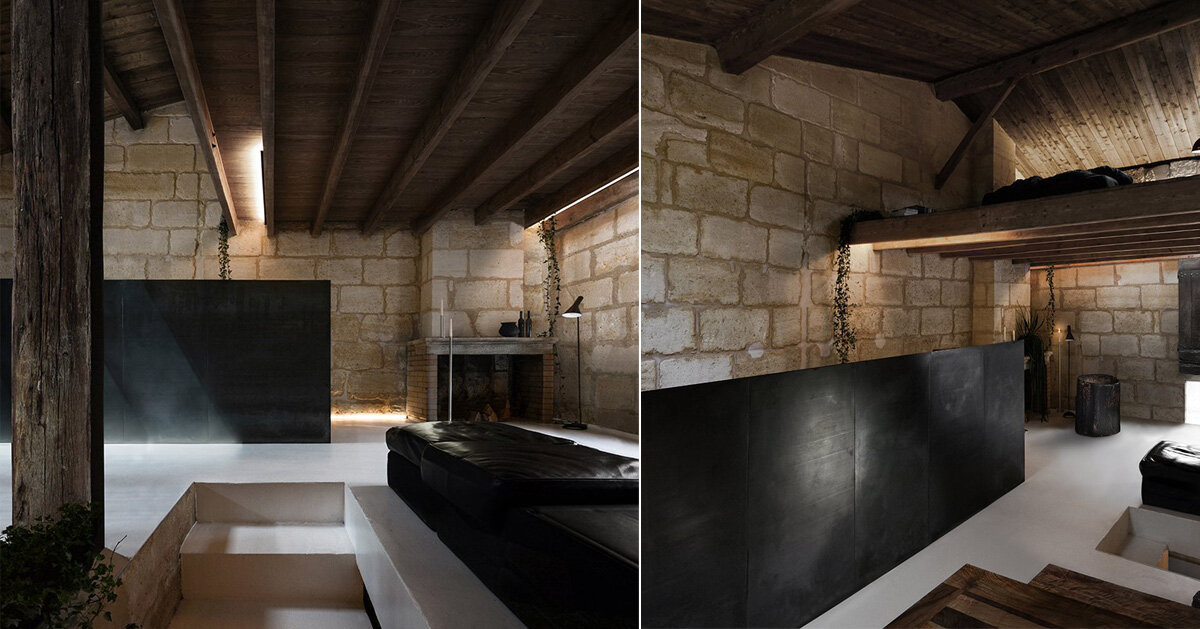 french rustic stone house reveals the beauty of raw materials