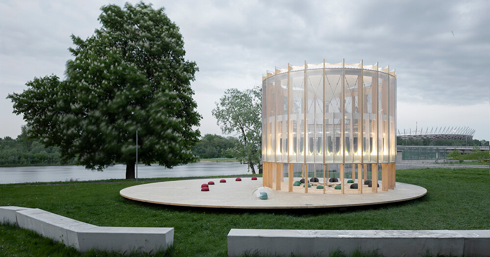 ecoLogicStudio's airbubble playground filters air with micro-algae cultures