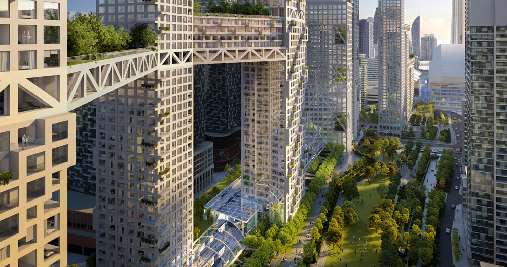 safdie architects designs ORCA toronto to create the new heart of the city