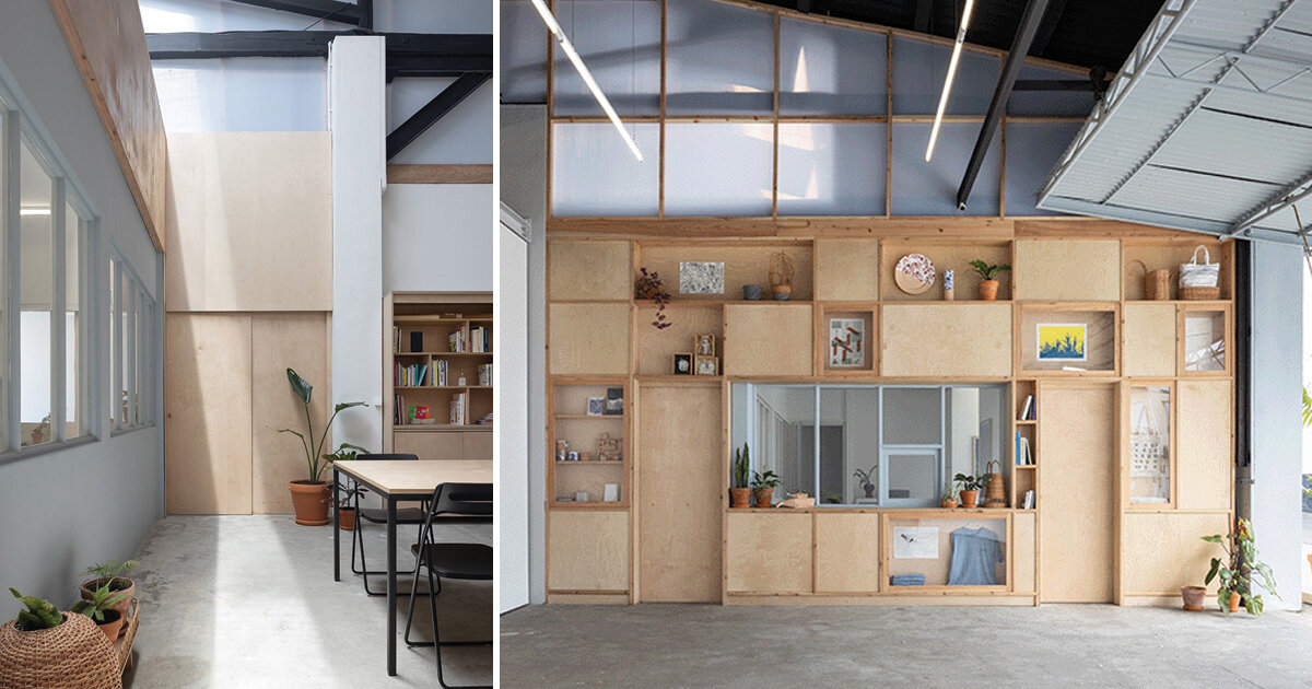 a large empty warehouse is transformed into a modern cultural space in ...