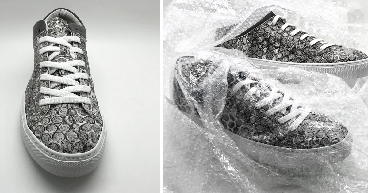 nat-2™ presents sustailable sneakers made from recycled bubble wrap