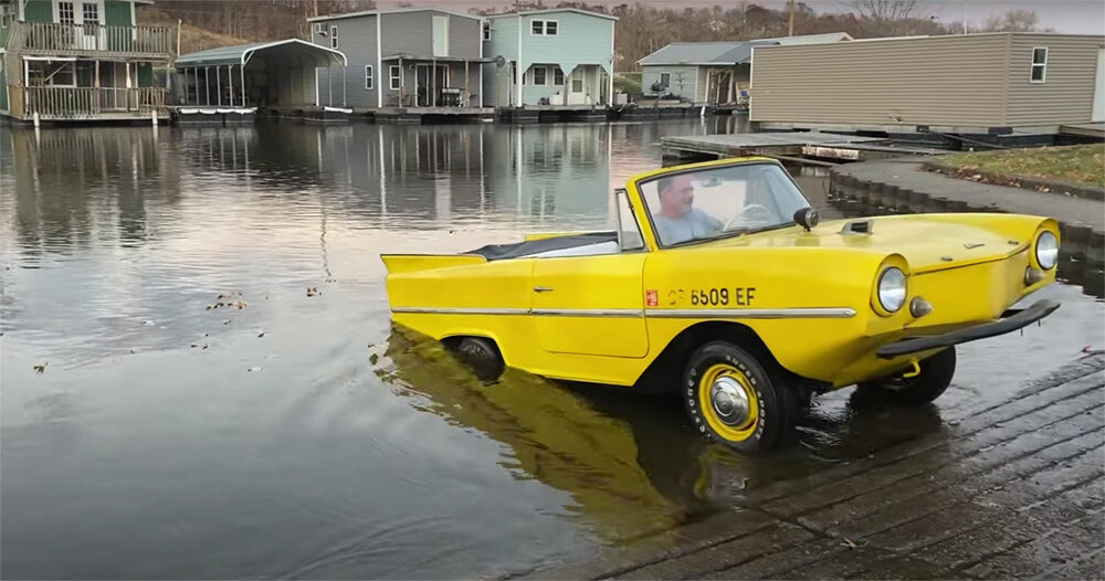 traversing both land and water, a 1967 amphicar 770 goes on auction