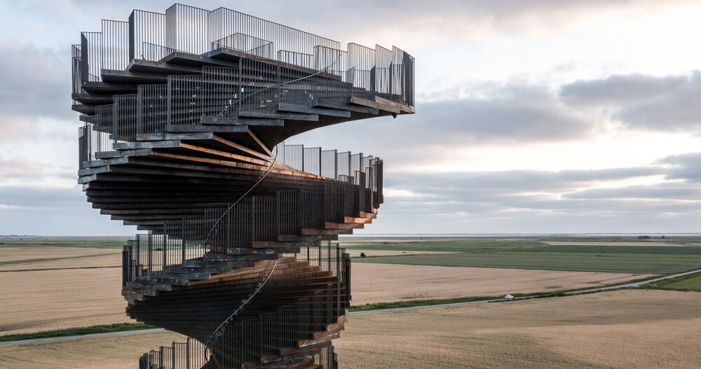 bjarke ingels' 'marsk tower' observation helix officially opens to public