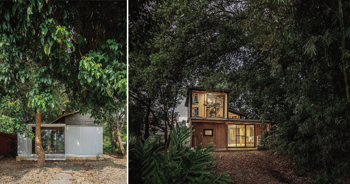 house ½ by dot and associates is a wooden family home in taiwan