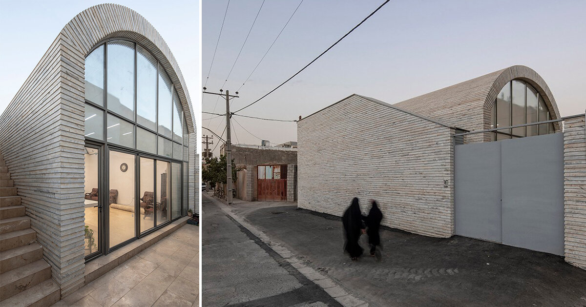 ayeneh office formed house under large vault based on the rib-vault pattern