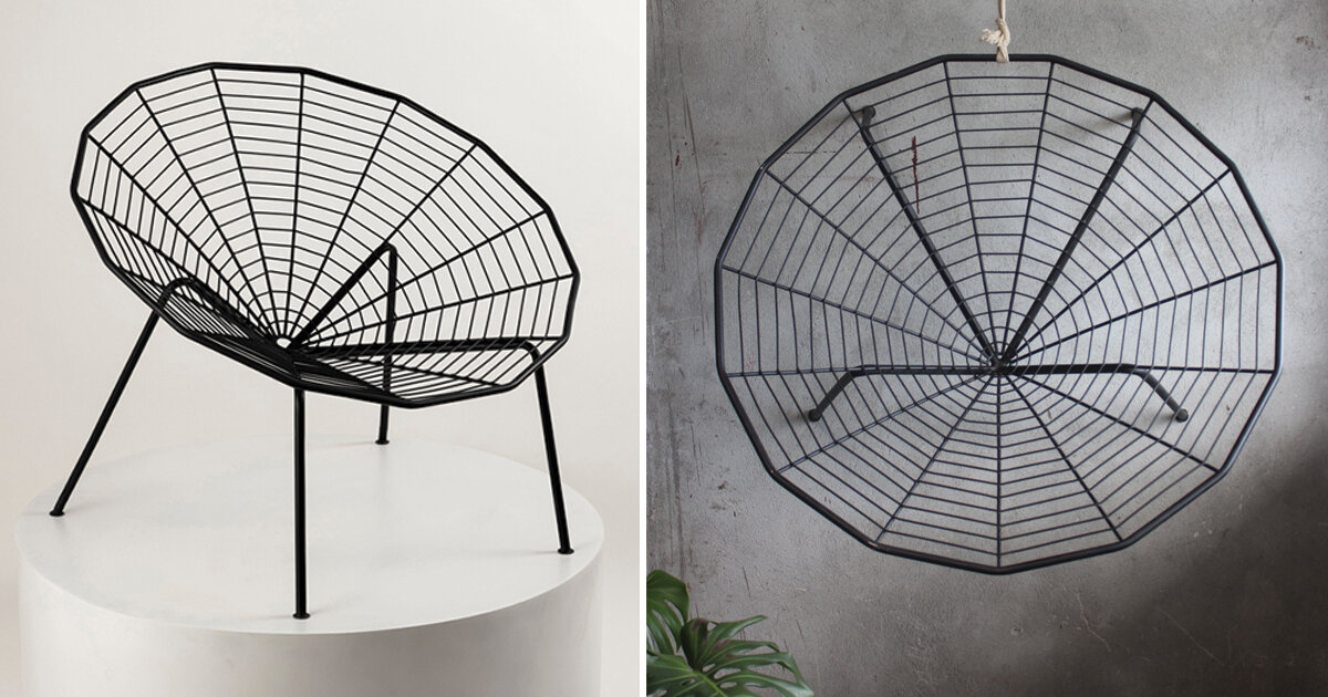 namit khanna was inpsired by the spider for this minimal black iron chair