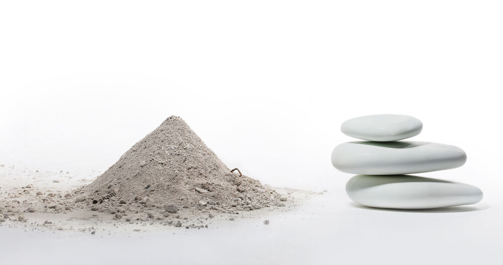 'parting stone' turns cremated remains into beautiful, solid pebbles