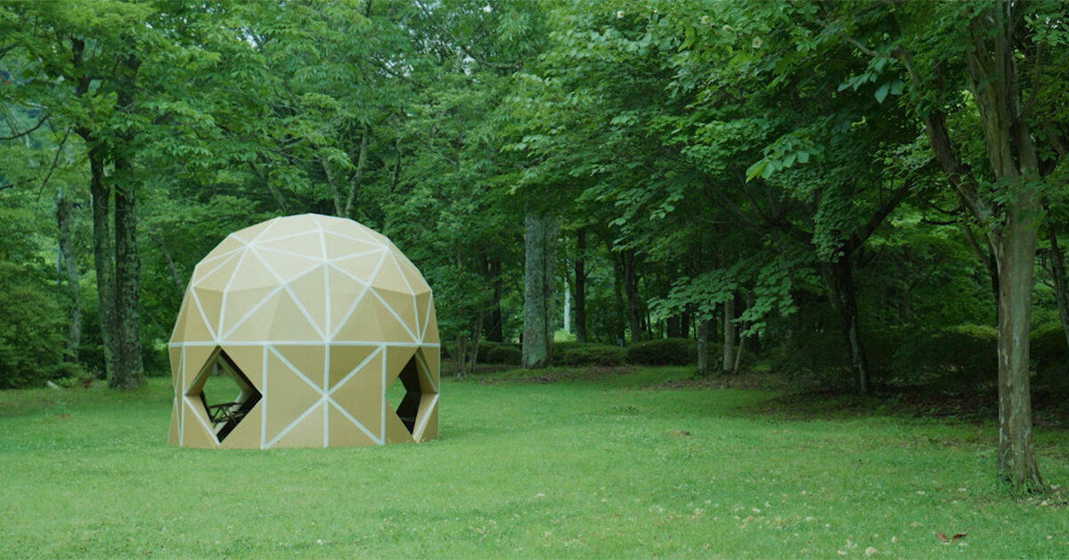 dan dan dome prefab cardboard tents provide lightweight, durable ...