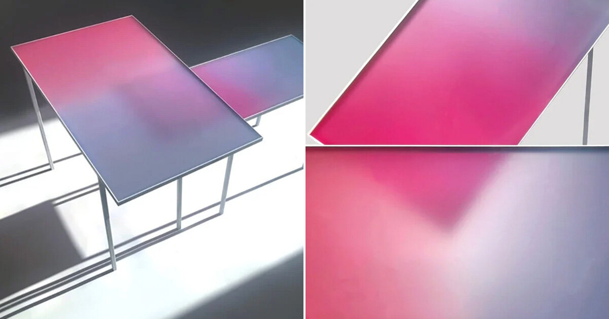 color changing tables by susannah feiler react to your movements