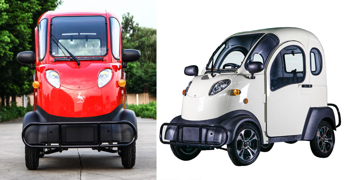 this super-narrow electric car looks like an odd adult-sized toy or a ...
