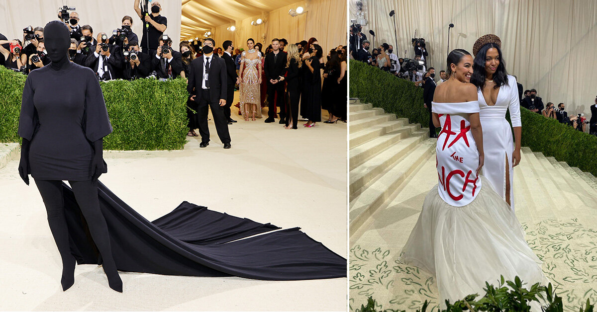 met gala 2021: celebrities interpret the unconfined theme of 'in america'