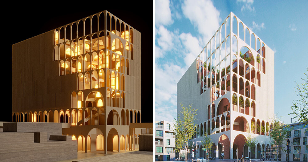 RVAD studio envisions an arcaded, vertical village in mashhad, iran