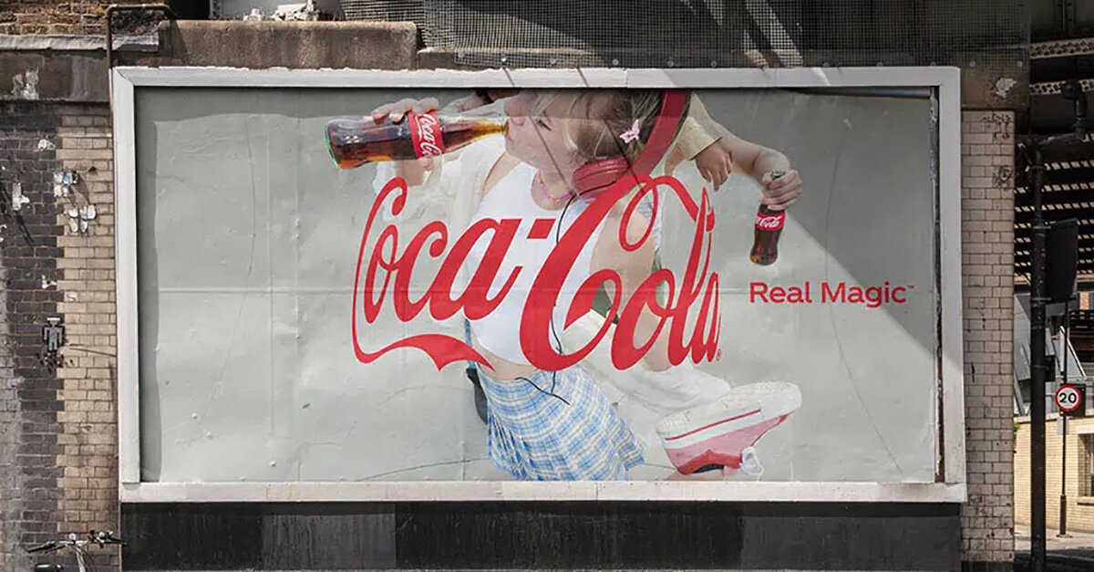 coca-cola's new logo wraps around just like a hug