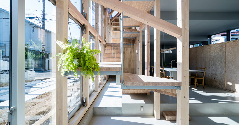 KIRI architects opens up compact japanese house with light-filled stair ...