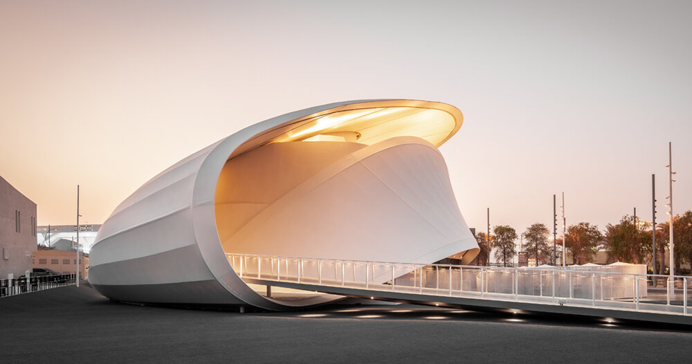 metaform architects' luxembourg pavilion at dubai expo is a mobius strip