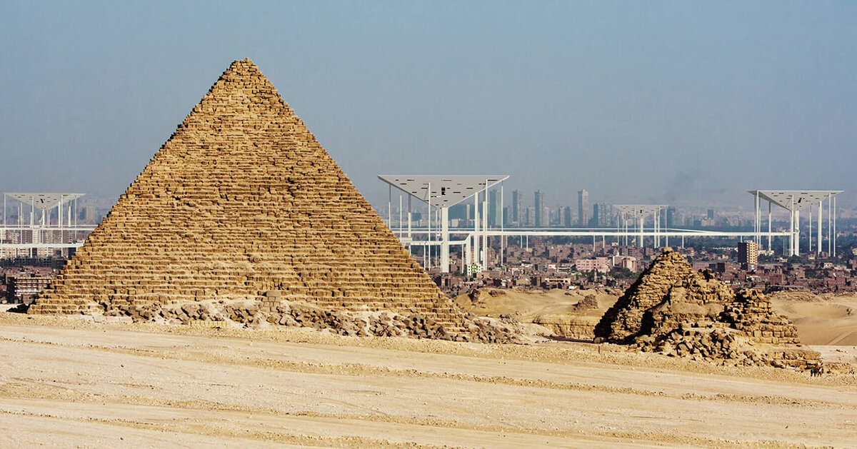 'the seven new pyramids for cairo' form cultural network above the ...