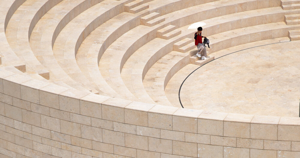 trace architecture office's aranya amphitheater overlooks coastline of ...