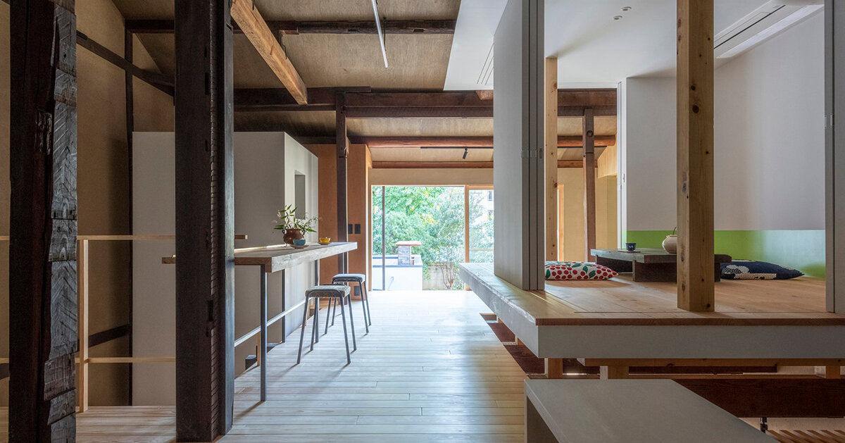 tada masaharu revitalizes 120-years-old townhouse in japan