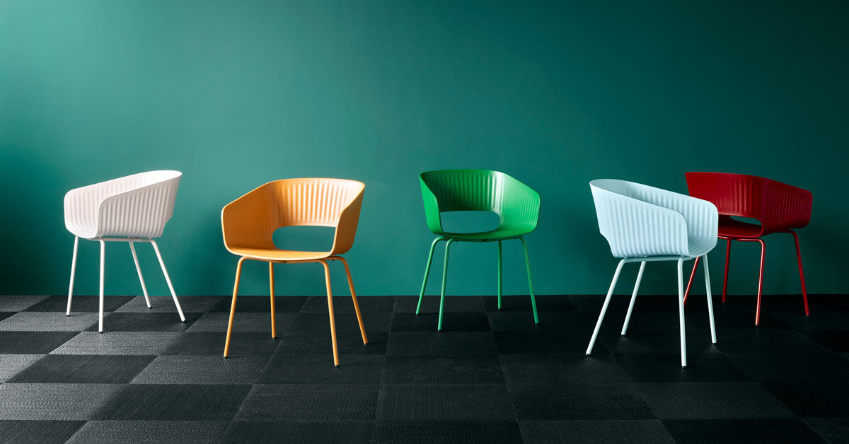 meet marée, a sea inspired chair collection made of 100% recycled plastic