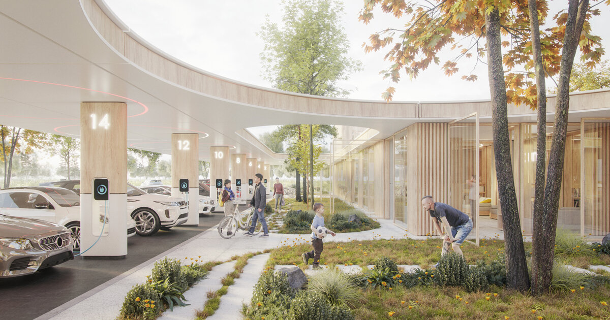 architects imagine the electric fueling station of the future as ...