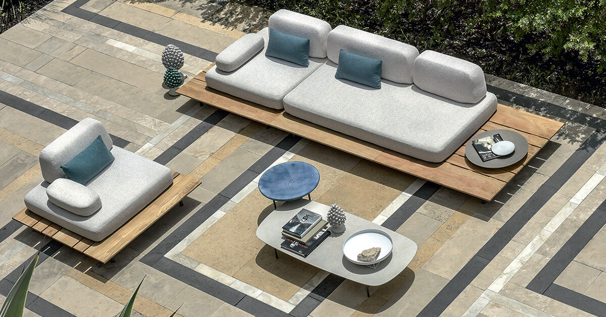 ethimo calipso outdoor lounge collection shapes soft modular system